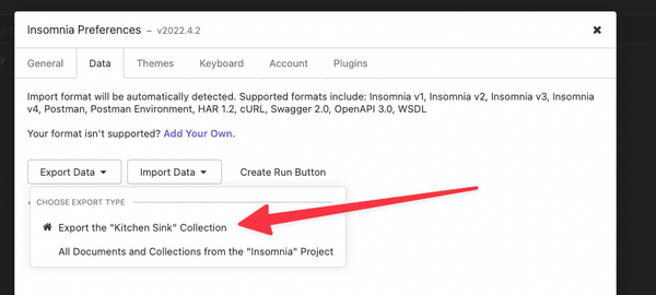 How to export Insomnia HTTP collections into Bruno